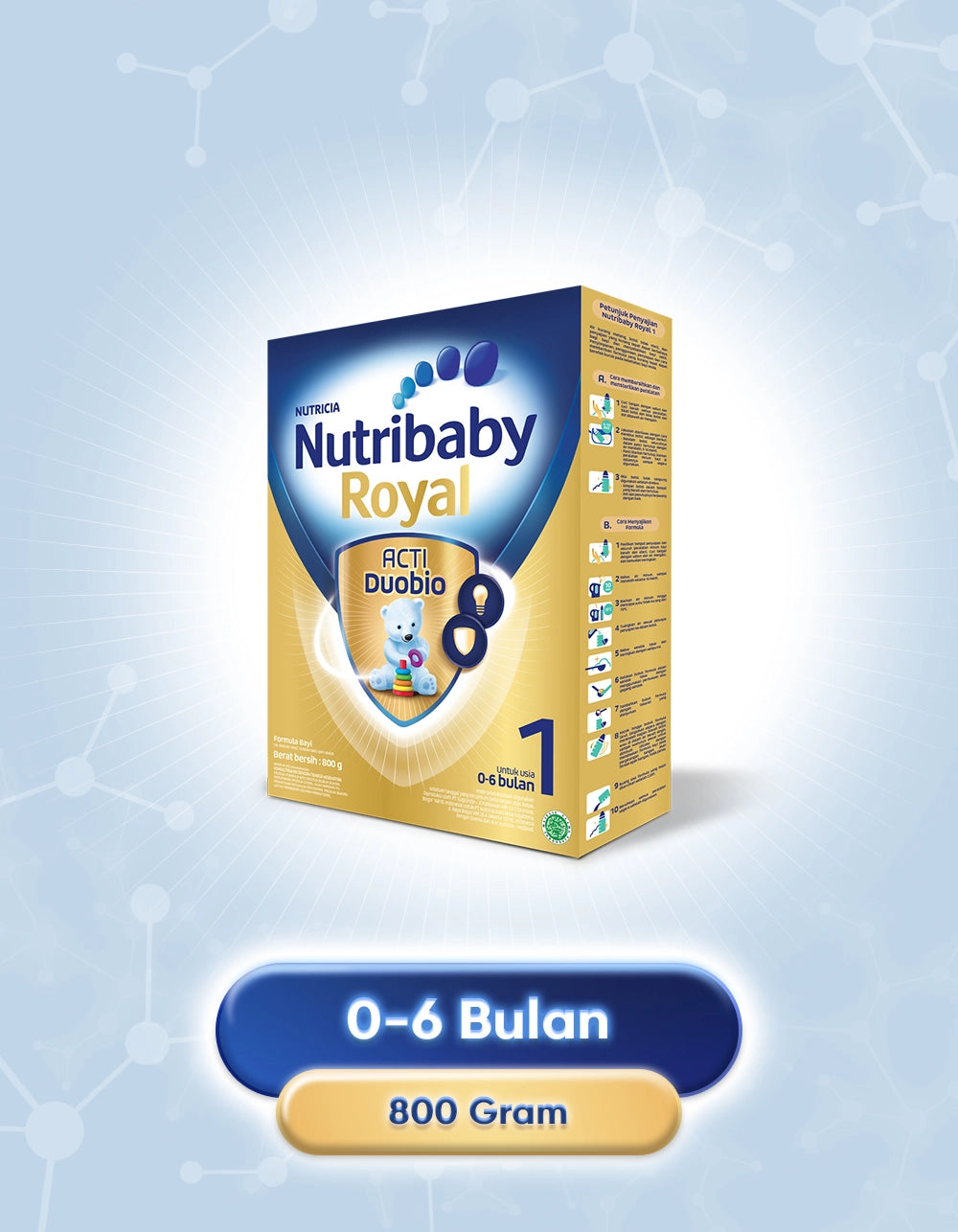 Susu Nutribaby Royal 1 800g untuk Bayi Usia 0-6 Bulan